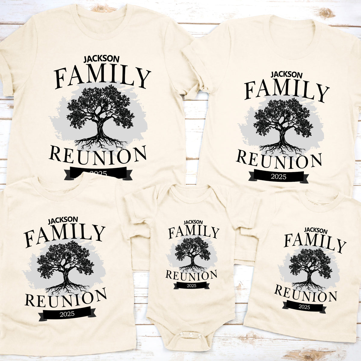 Family Tree Reunion Shirts, Personalized Name and Year Tees for Group ...