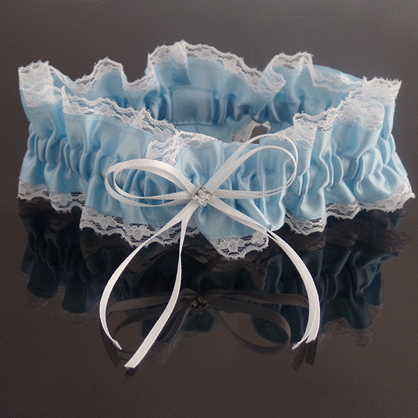Blue and White Lace Something Blue Garter – Gifts Are Blue