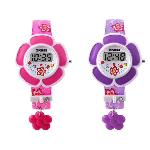 SKMEI Girls Cute Flower Digital Watch with Charm, 4 to 7 year olds ...