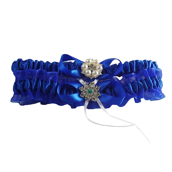 Royal Blue Bridal Wedding Garter Set – Gifts Are Blue