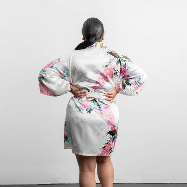 Womens Short Floral Kimono Robe, 2 to 18, Bride & Bridesmaid Robes