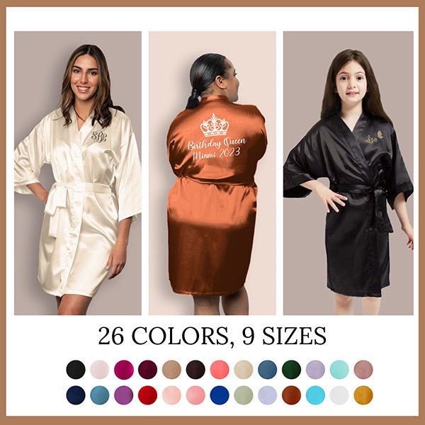 Womens & Girls Personalized Robes, Custom Robes for Bride, Bridesmaid ...
